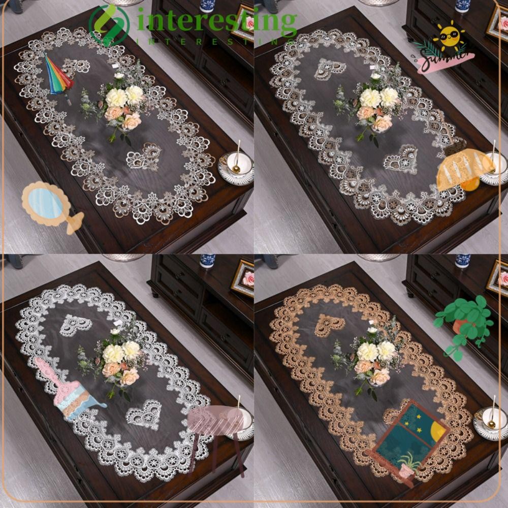 INTERESTING Dining Table Runner, Embroidered European Tea Table Cover ...