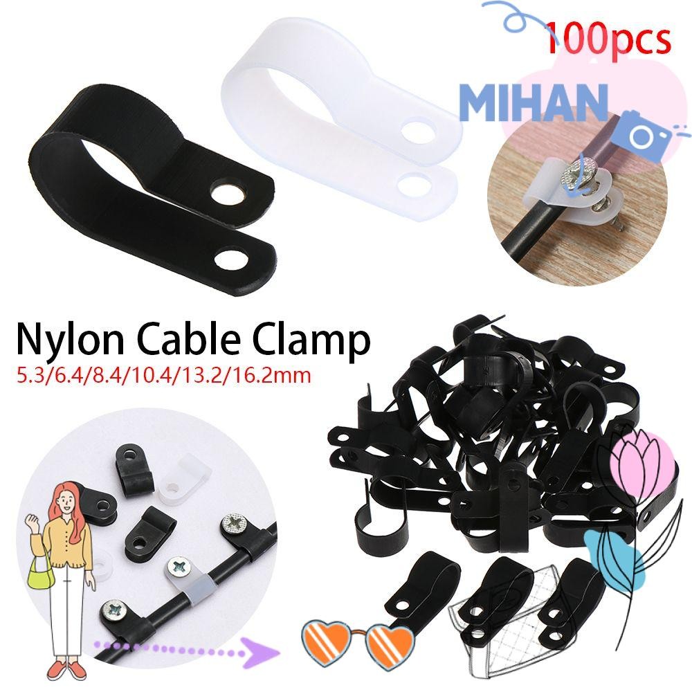 MIHAN 100PCS R-Type Clip Hardware Hot sale Useful Electrical Fittings ...