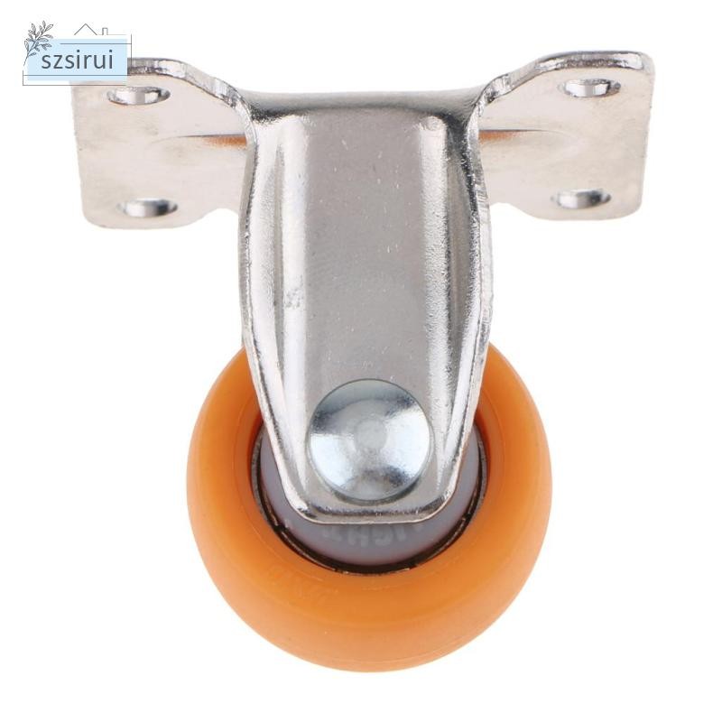 [szsirui] Fixed Caster Wheels, Heavy Duty Nylon Wheel with Top Plate ...