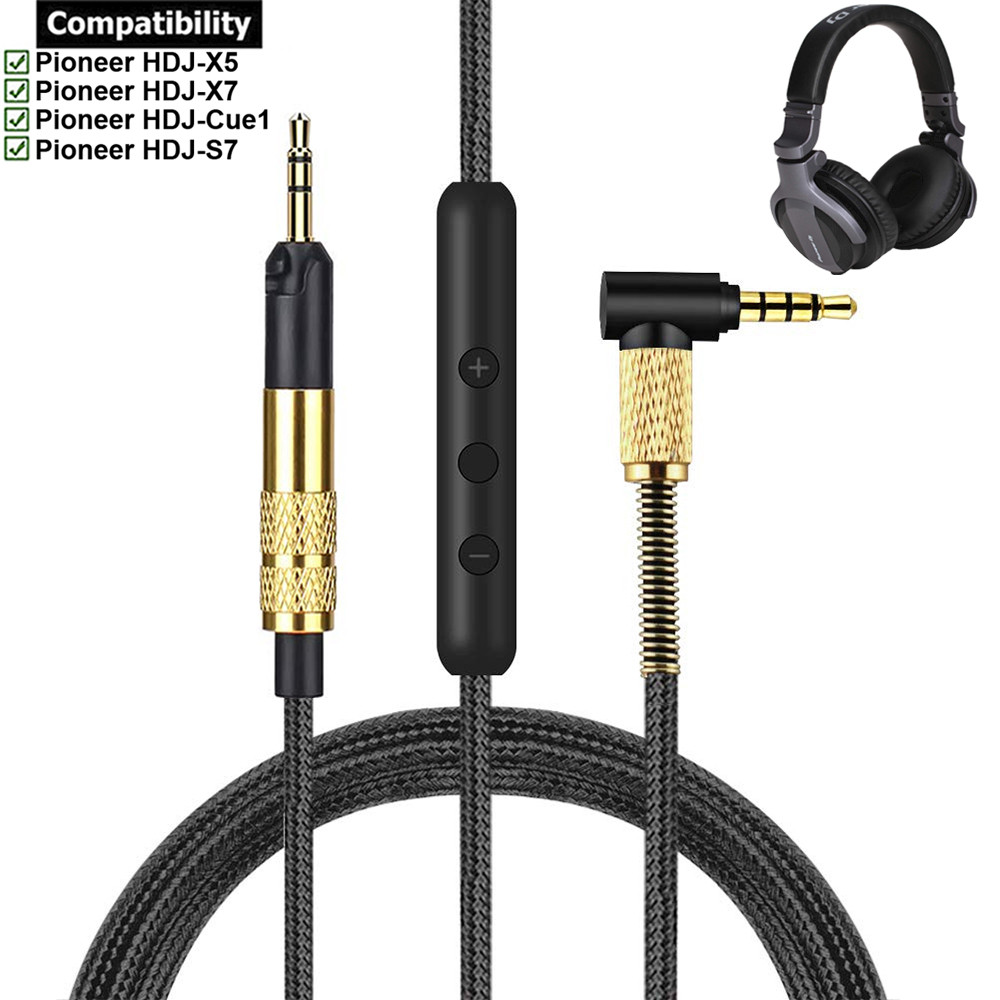 OFC Braided Replacement Cable Extension Cord For Pioneer DJ HDJ-X5 HDJ ...