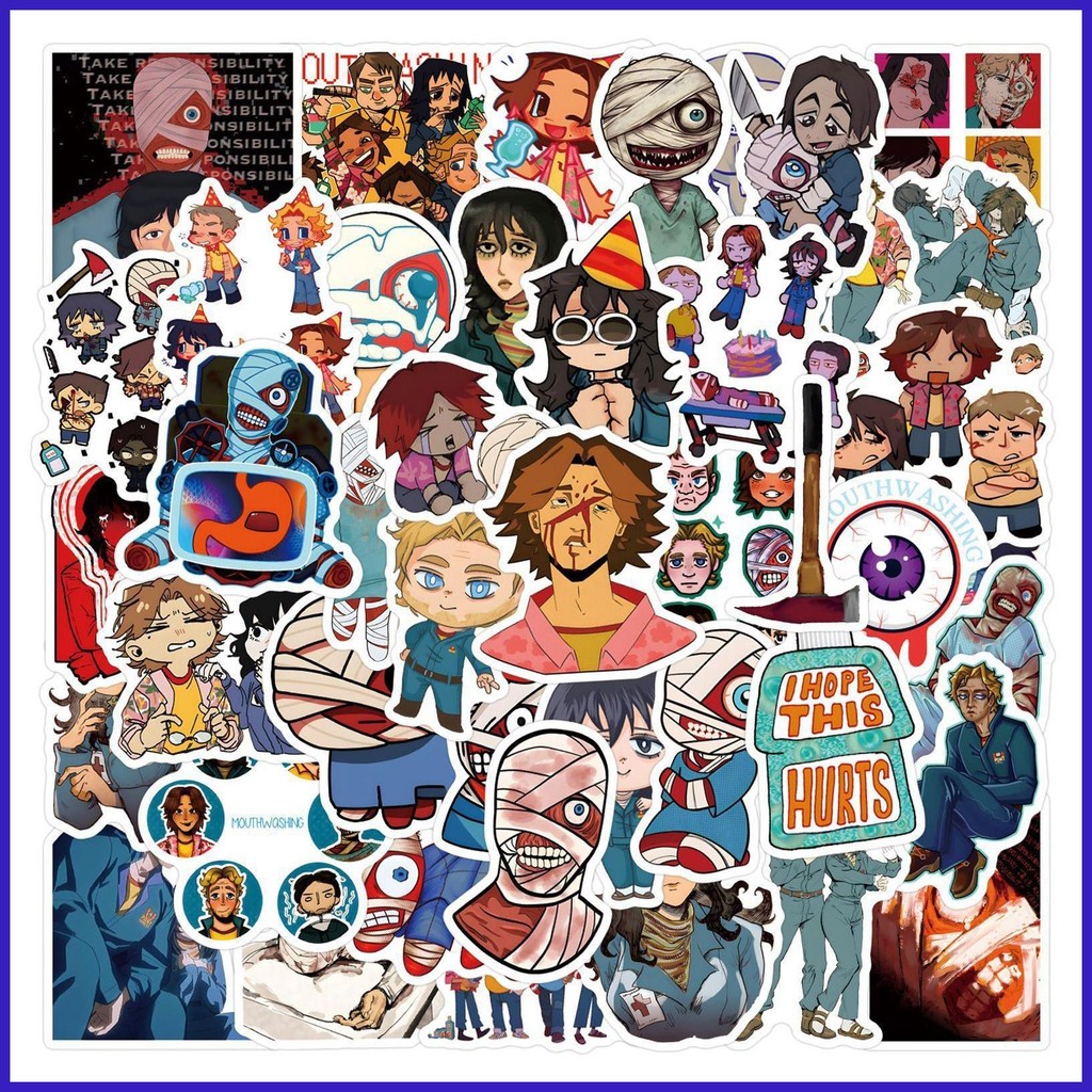 Horror Game Stickers 55 Sheets Horror Themed Stickers Waterproof Water ...