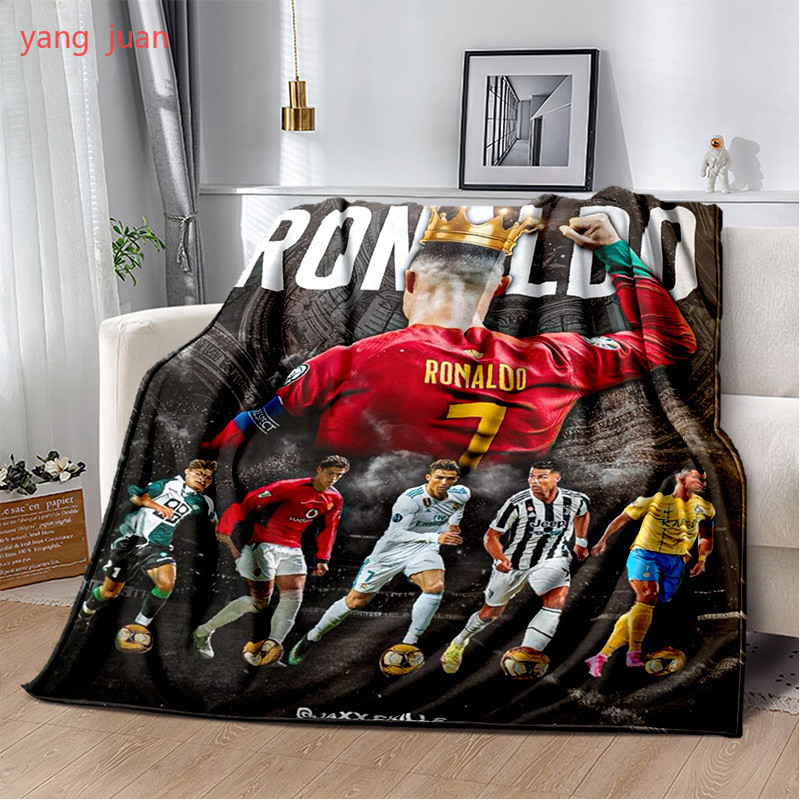 No.7 CR7 Football Star Cristiano Ronaldo Blanket Sofa Office Nap Air Conditioning Cover camp r32 ...