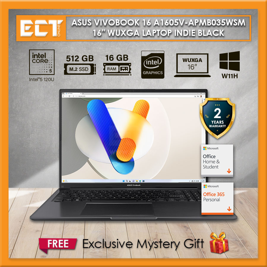 Asus Vivobook 16 A1605V-APMB035 / 036WSM Laptop (CU5 120U,16GB,512GB SSD,Intel,16'' WUXGA,W11 ...