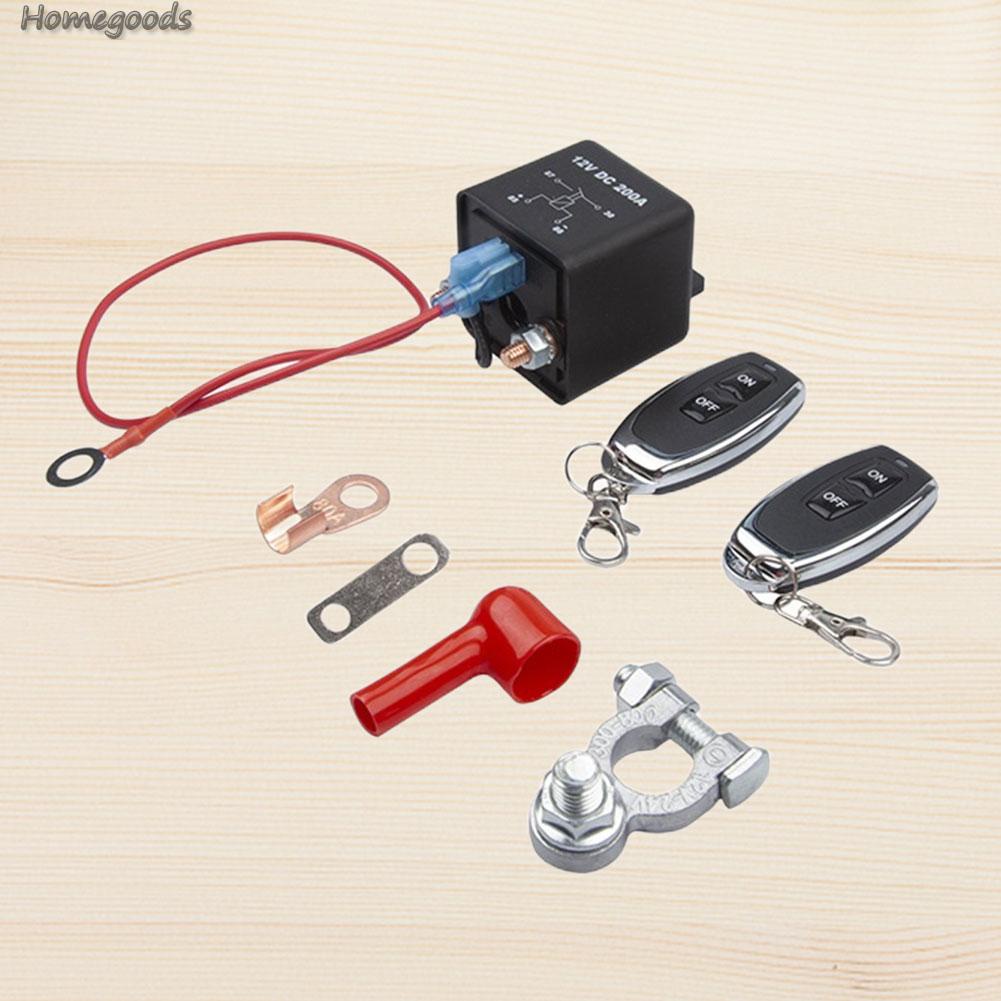 12V 200A Wireless Battery Switch Relay Integrated Remote Cut Off ...