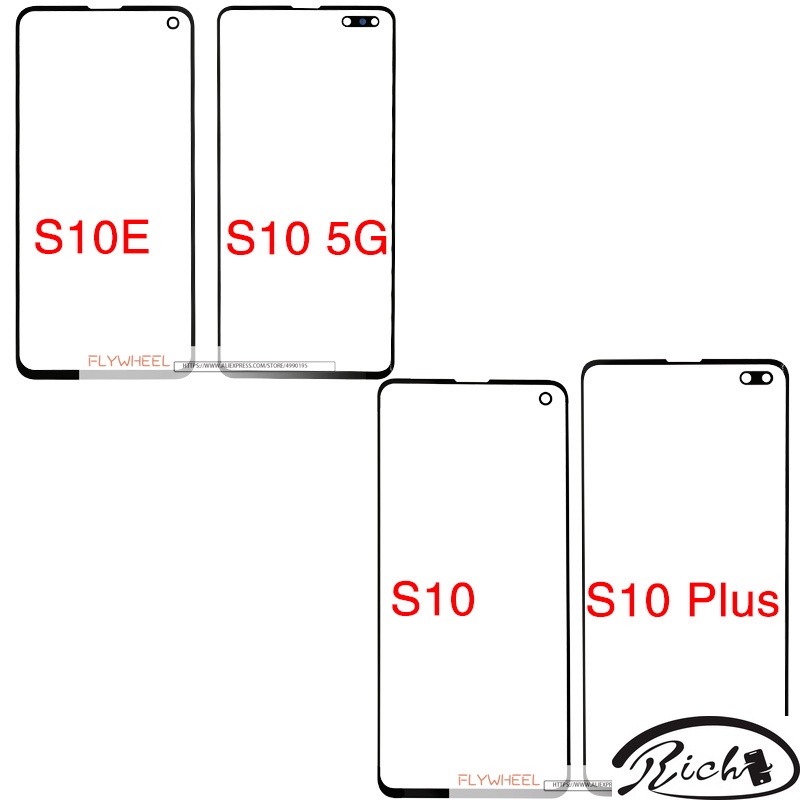 1pcs Screen Touch Panel Outer Glass Cover For Samsung Galaxy S10 Plus S10E S10 5G Front Glass ...