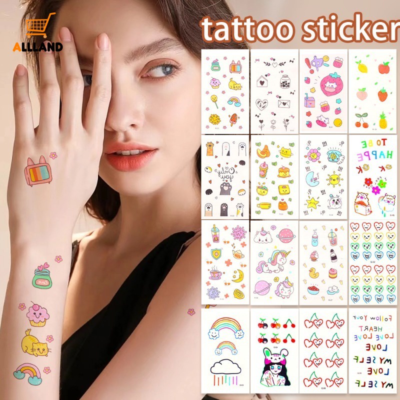 Random Style Fake Tattoo Stickers/ Cartoon Temporary Tattoos Kids Arms ...