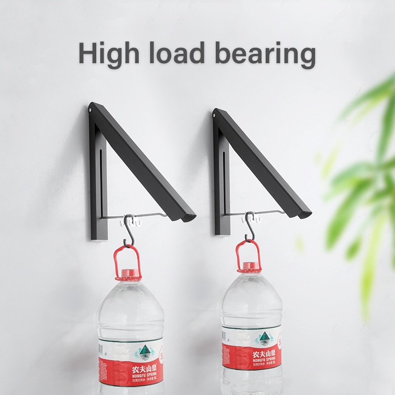 Folding Clothes Hanger Hotel Wall-mounted Bathroom Drying Rack ...