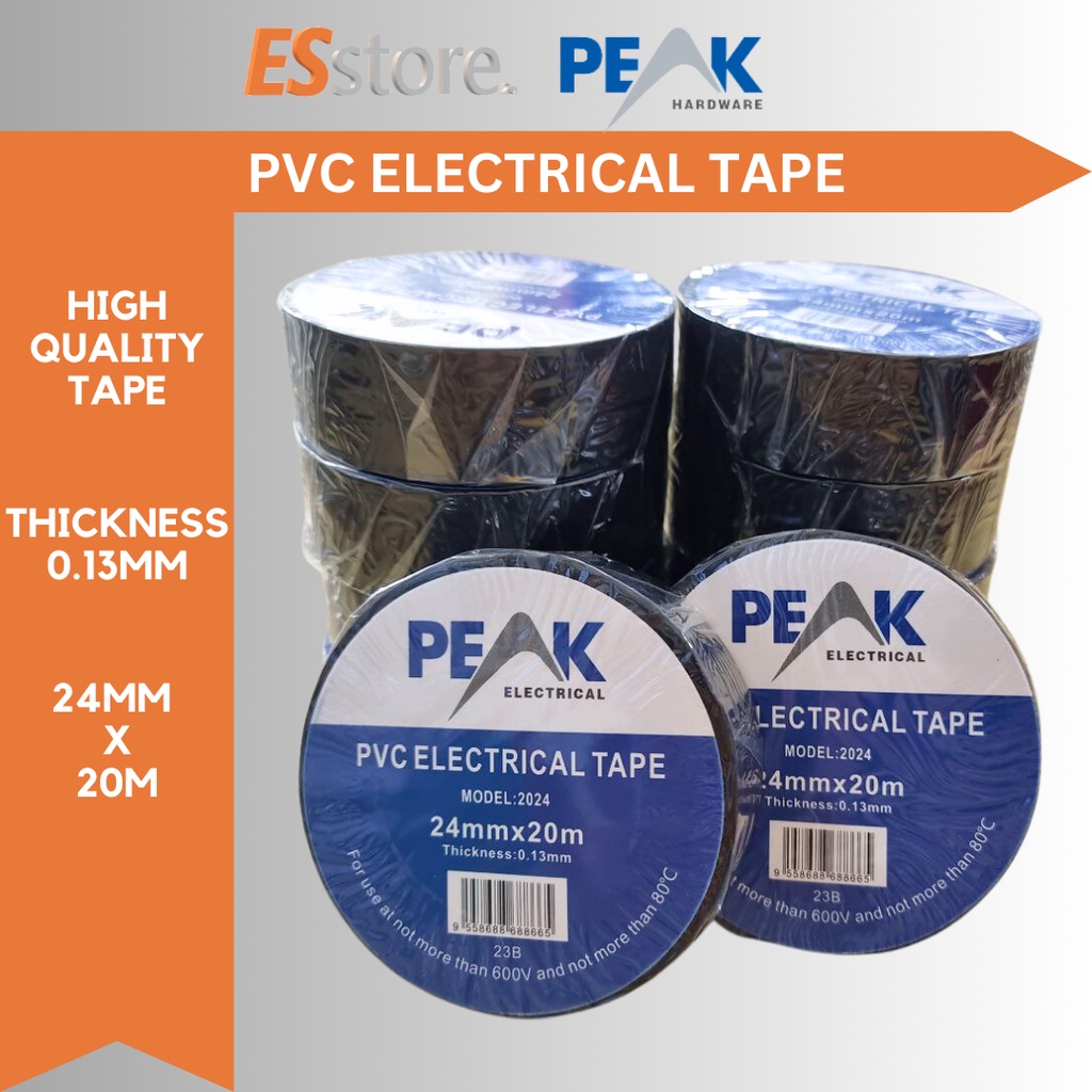 PEAK PVC Wire / Cable Insulating Electrical Tape Membalut Wayar 24MM X ...