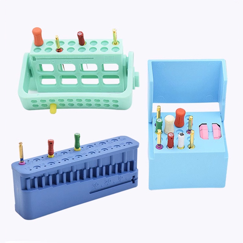 16 hole Dental Endo Measuring Block Endodontic File Holder Ruler ...