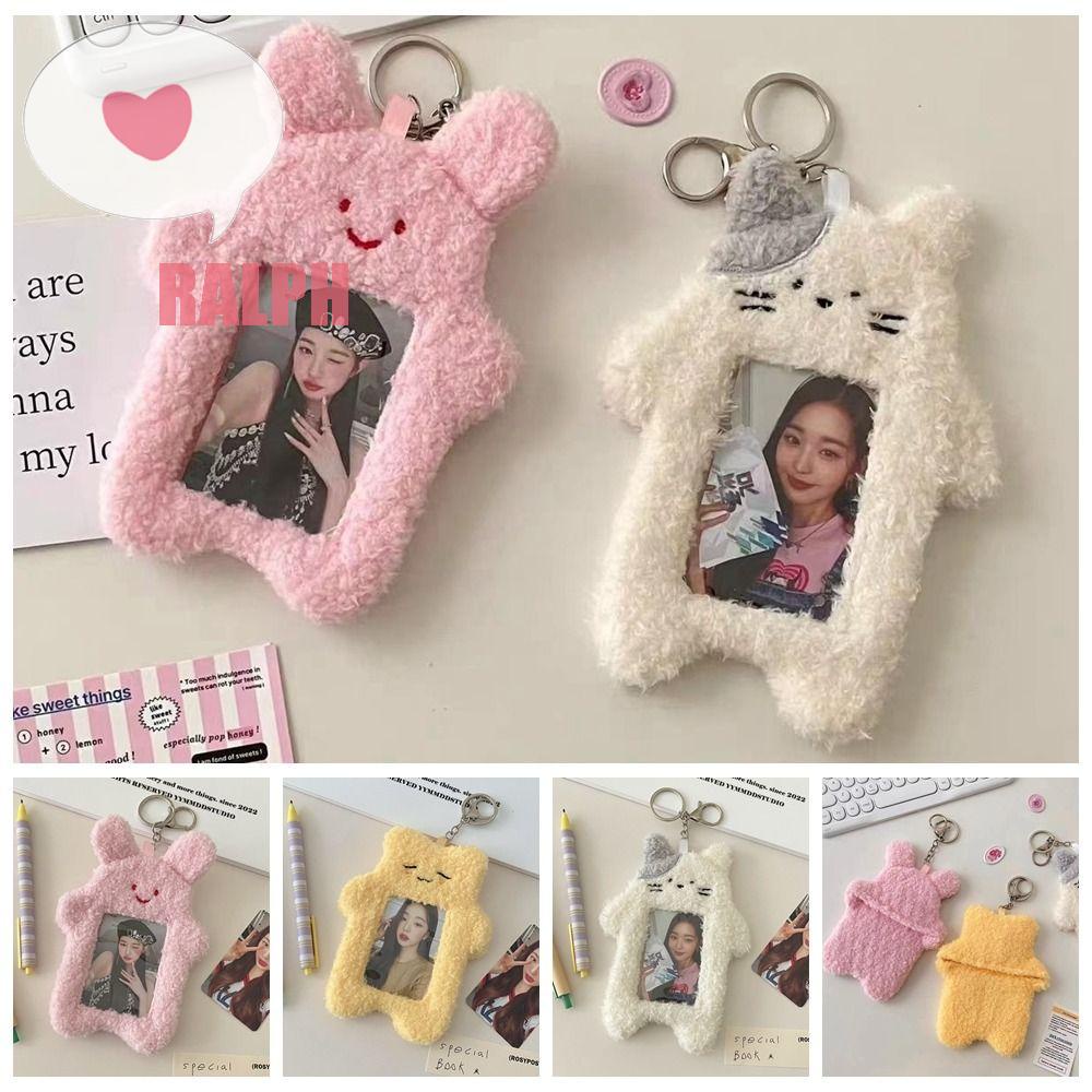 RALPH Bus Card Holder, INS Rabbit Cartoon Plush Photocard Holder, Cute ...