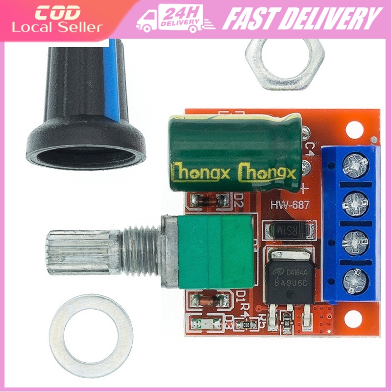 Adjustable Mini 5A 90W PWM DC Motor Speed Controller Module DC-DC 4.5V-35V Control Switch ...