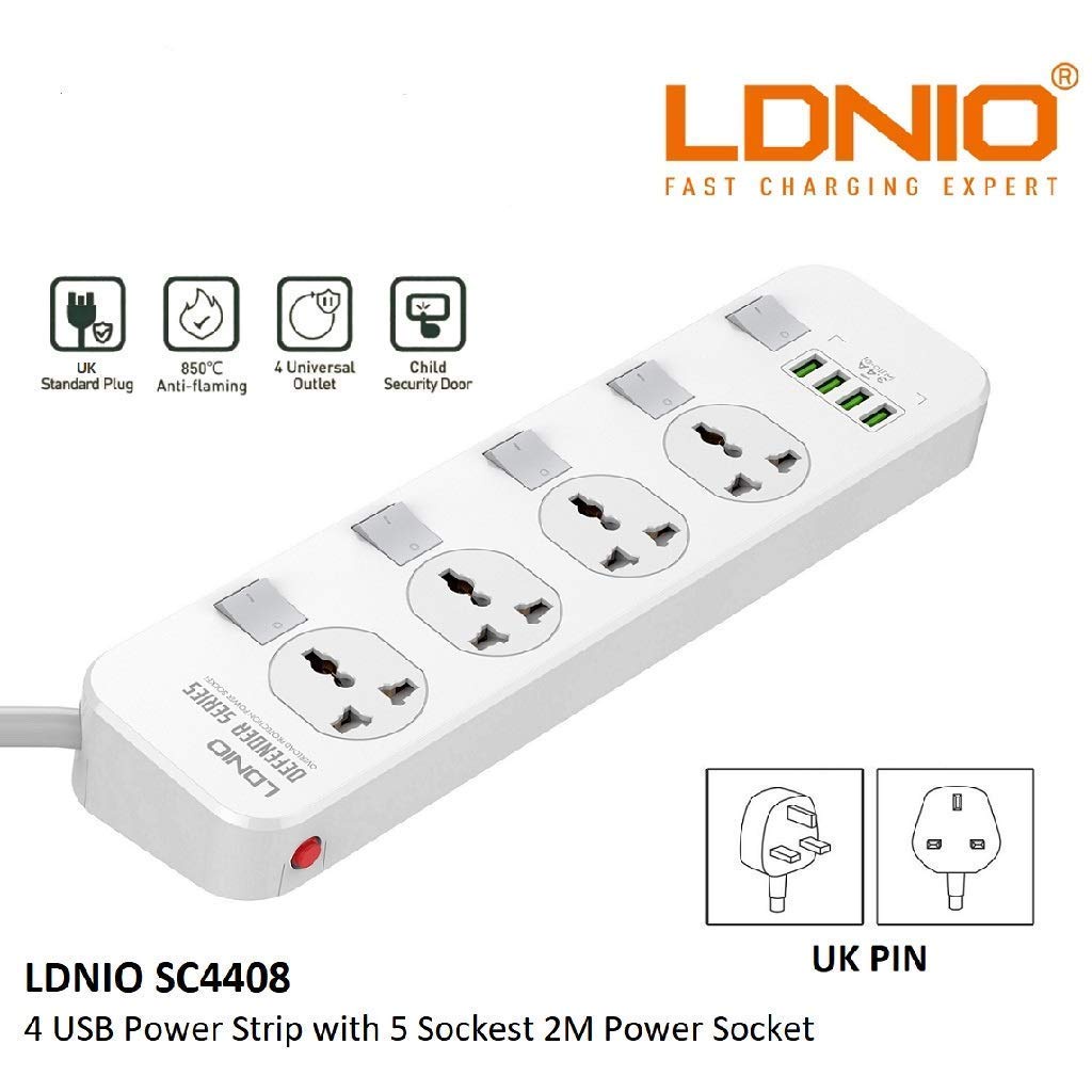 LDNIO SC4408 Electrical Socket Smart Extension Multifunction Power ...