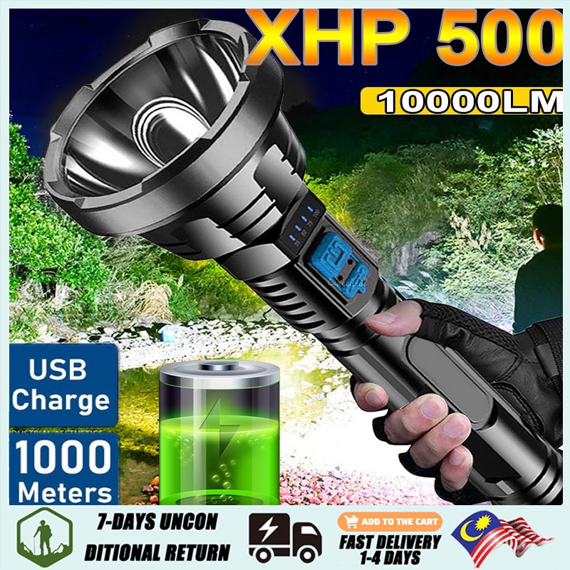 Flashlight Lampu Suluh LED Flashlight Zoomable USB Rechargeable Super ...