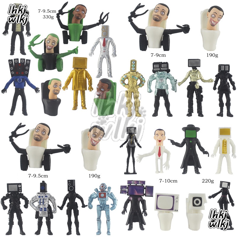 New Style 17 Pieces/set Skibidi Toilet Action Figure Decoration Model ...