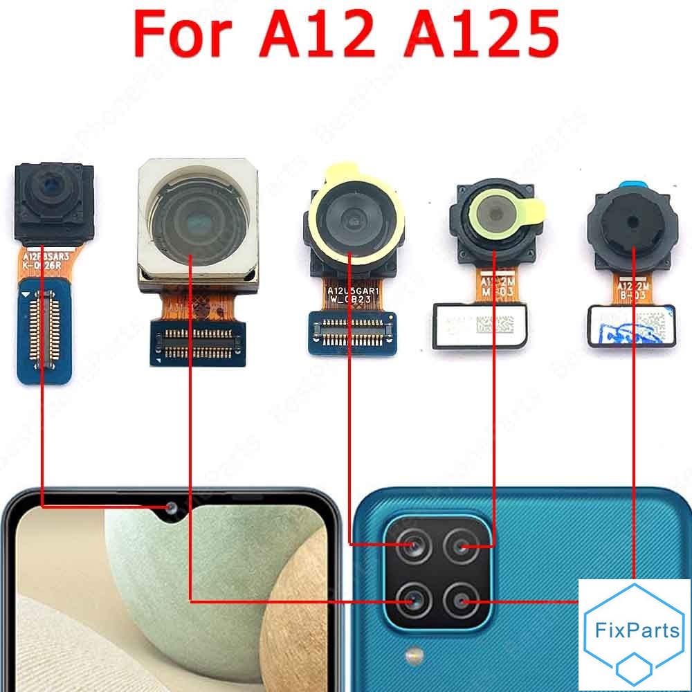 Original Rear Front Camera For Samsung Galaxy A12 A125 Selfie Facing Backside Frontal Back ...