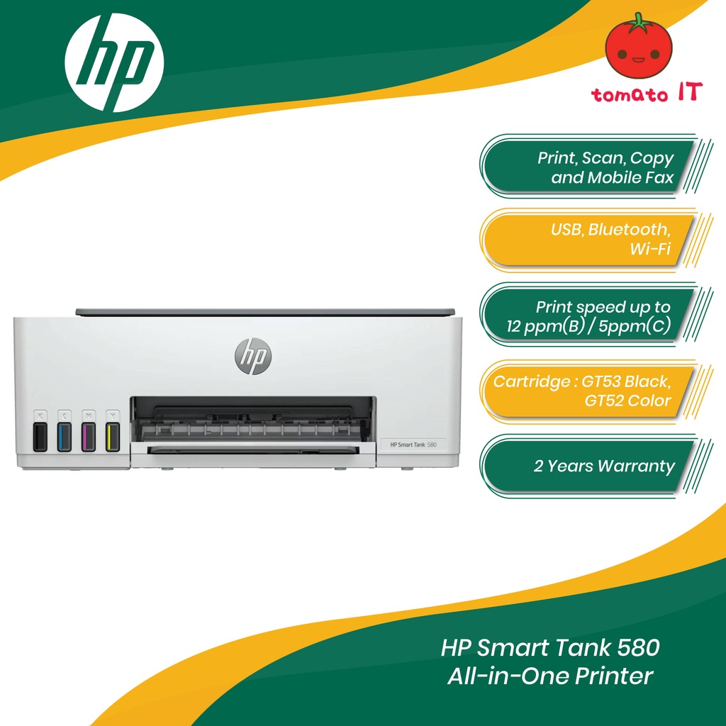 HP Smart Tank 580 All-in-One Printer | Shopee Malaysia