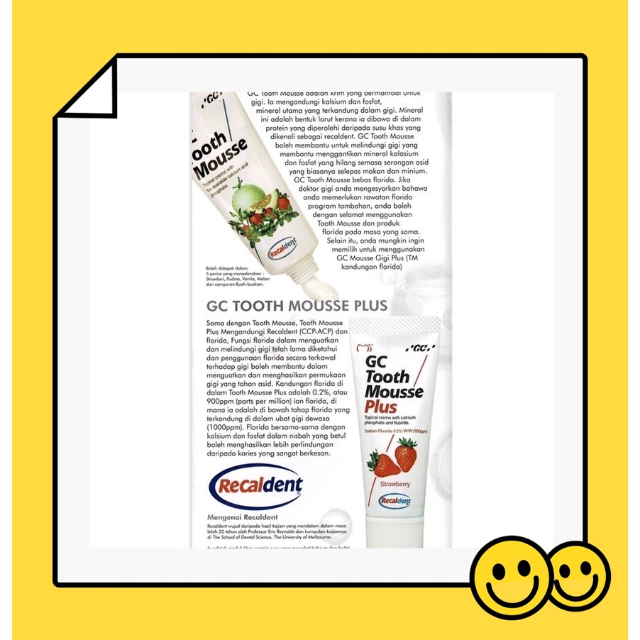 GENUINE GC Tooth Mousse kid toothpaste for anticaries Toothmousse 40g ...