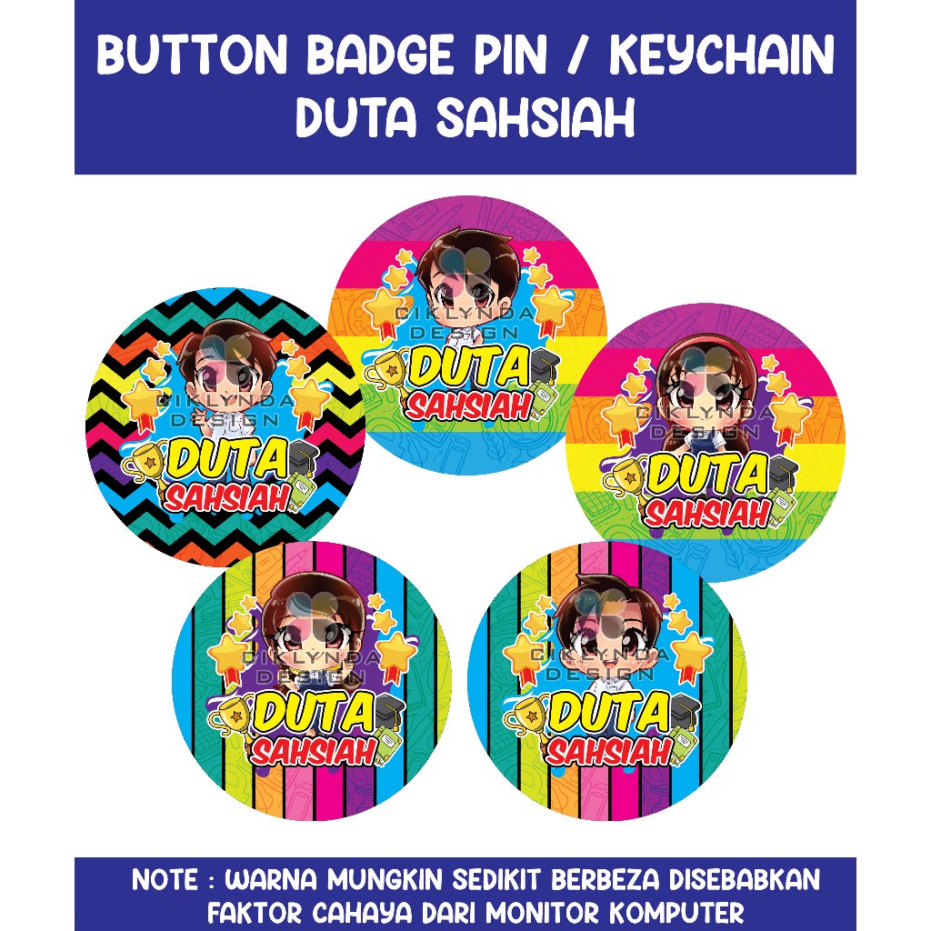 BUTTON BADGE SAFETY PIN - DUTA SAHSIAH | Shopee Malaysia