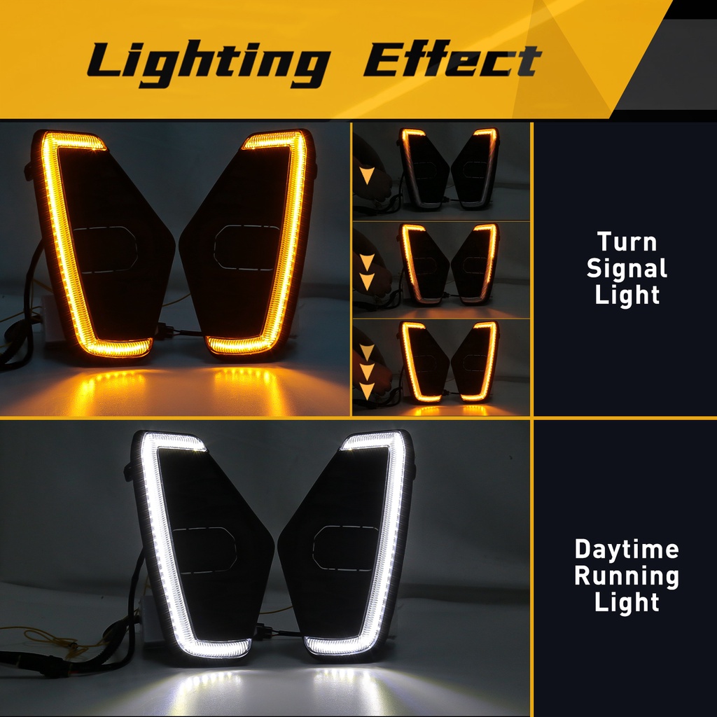 LED Fog Lamp DRL Daytime Running Light For Nissan Navara NP300 Frontier ...