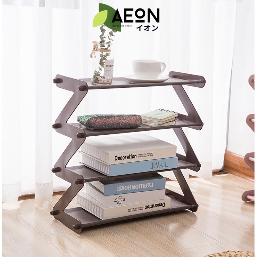 Aeon - RPT431 Shoe Rack 4 Layers Zig Zag Shoe Rack Sandal Holder Multi ...