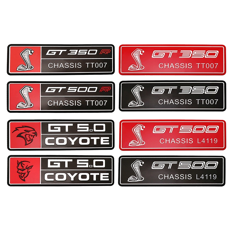 Alloy GT350 GT500 Logo Car Body Emblem Rear Trunk Badge Sticker for ...