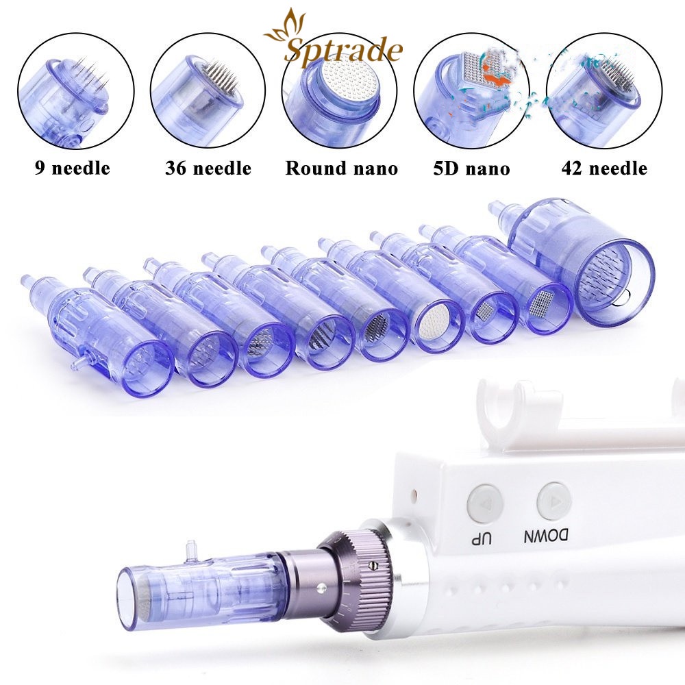 10pcs Electric Hydra Needles Microneedle Cartridges Syringe Tube Serum ...