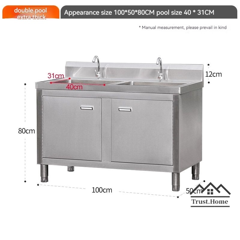 Stainless Steel Sink With Drainboard / Mangkuk Sinki Kanan & Kiri ...