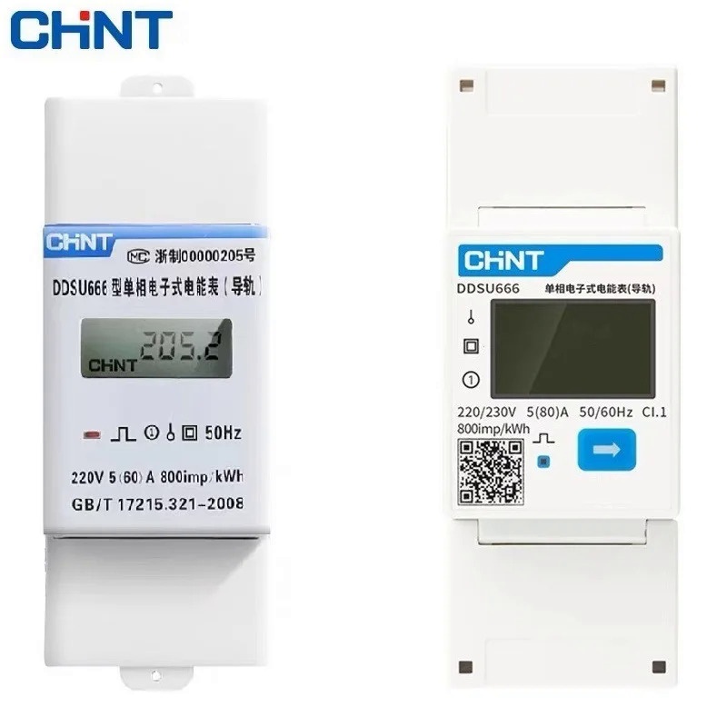 CHINT DDSU666 DTSU666 80A Din Rail Digital Voltmeter Current Power ...