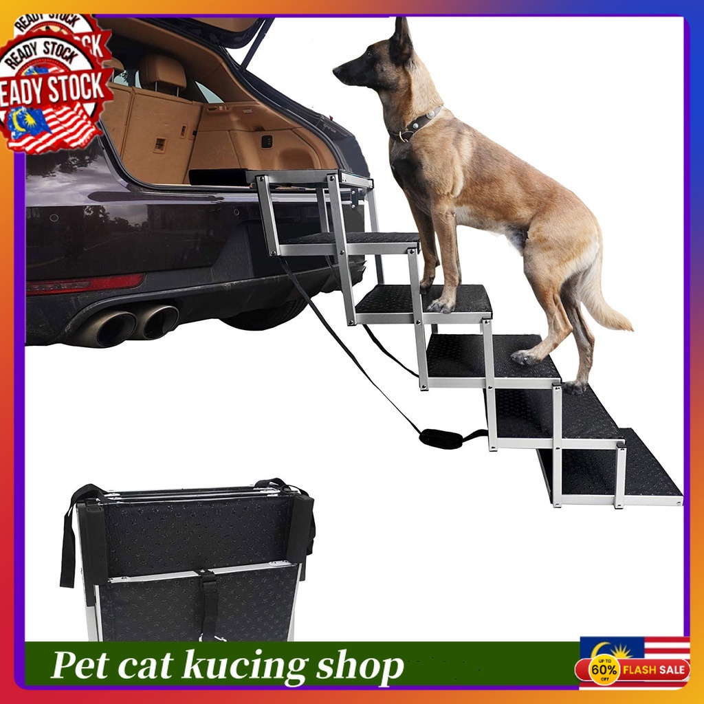 Aluminum Car Large Dog Ladder Outdoor Pet stairs folding boarding slope ...