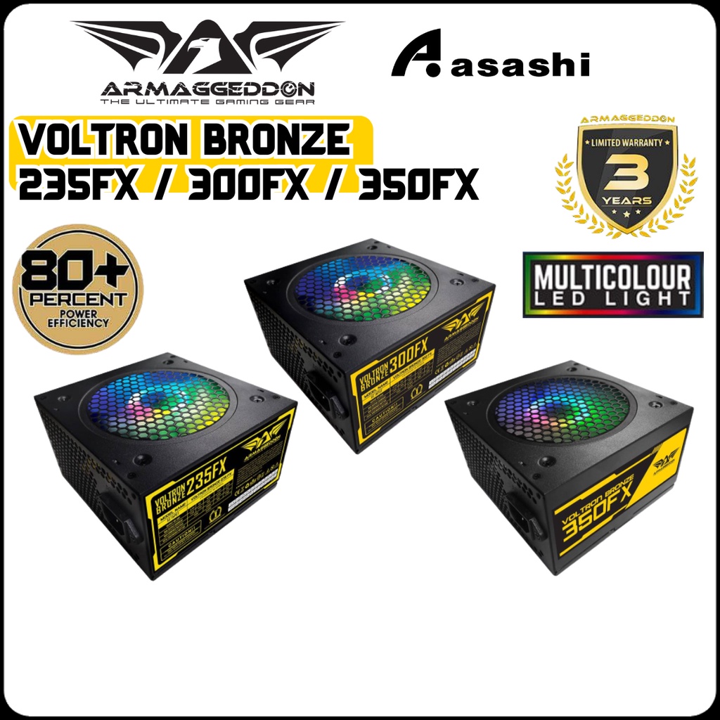 Armaggeddon Voltron Bronze 235FX 235W / 300FX 300w / 350FX 350W Power Supply (3 Years Warranty ...