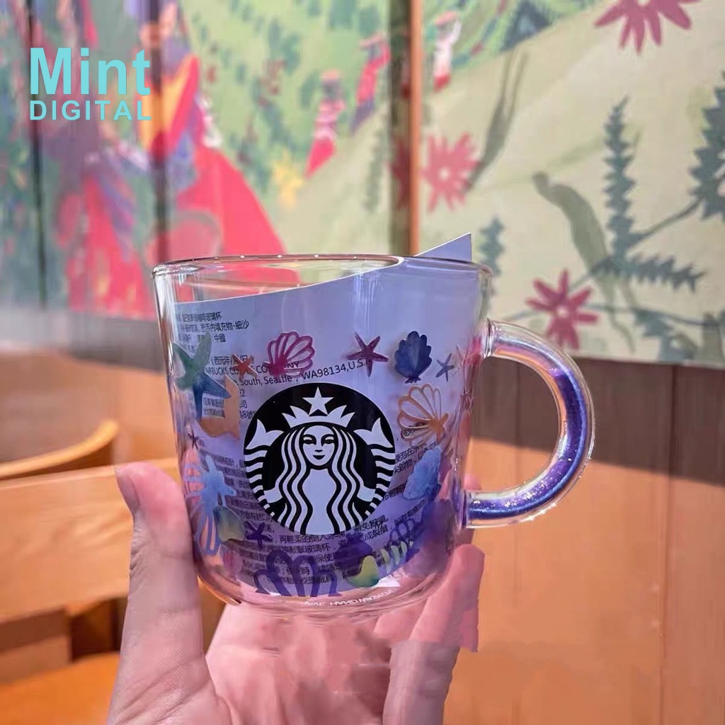 Starbucks Cup 237ml Fantasy Purple Ocean Heat-resistant Glass Cup ...