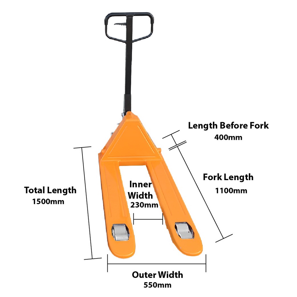 Hand jack Pallet jack 2 ton Manual hydraulic forklift small pallet ...
