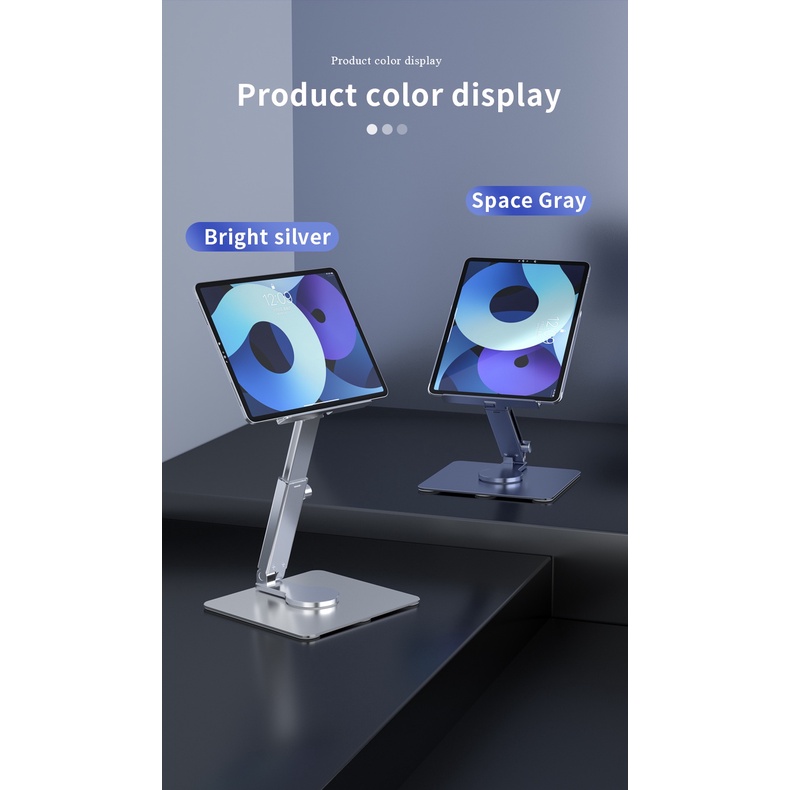 Tablet Stand Desk Riser 360 Rotation Multi-Angle Height Adjustable ...