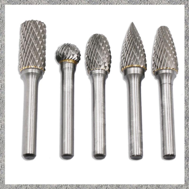 (E M K O) Carbide Rotary Burr Set 12MM Head with Shank Double Cut File ...