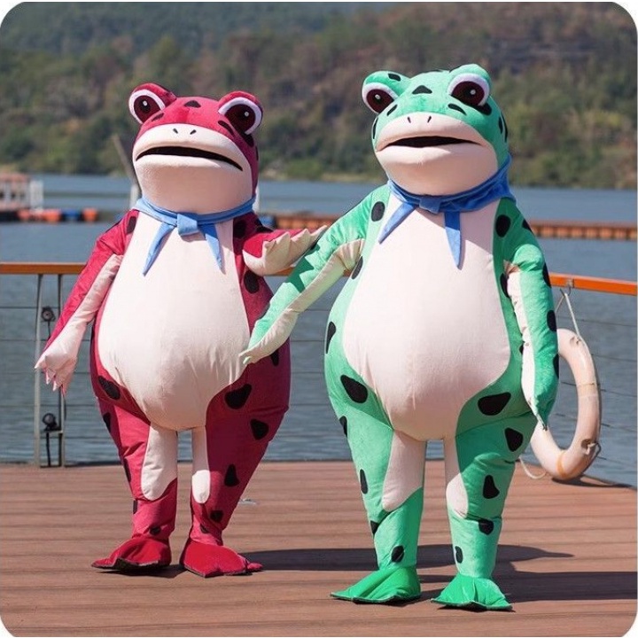 【Kids/Adults】Green Frog Costume, Frog Cosplay Costume, Inflatable Frog ...