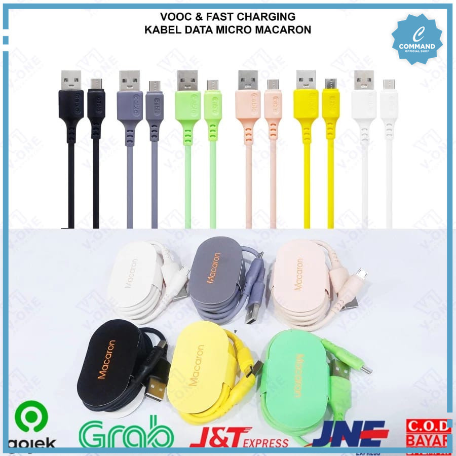 Macaron USB DATA Cable MICRO V8/TYPE C 1 METER 2 AMPERE FAST CHARGE ...