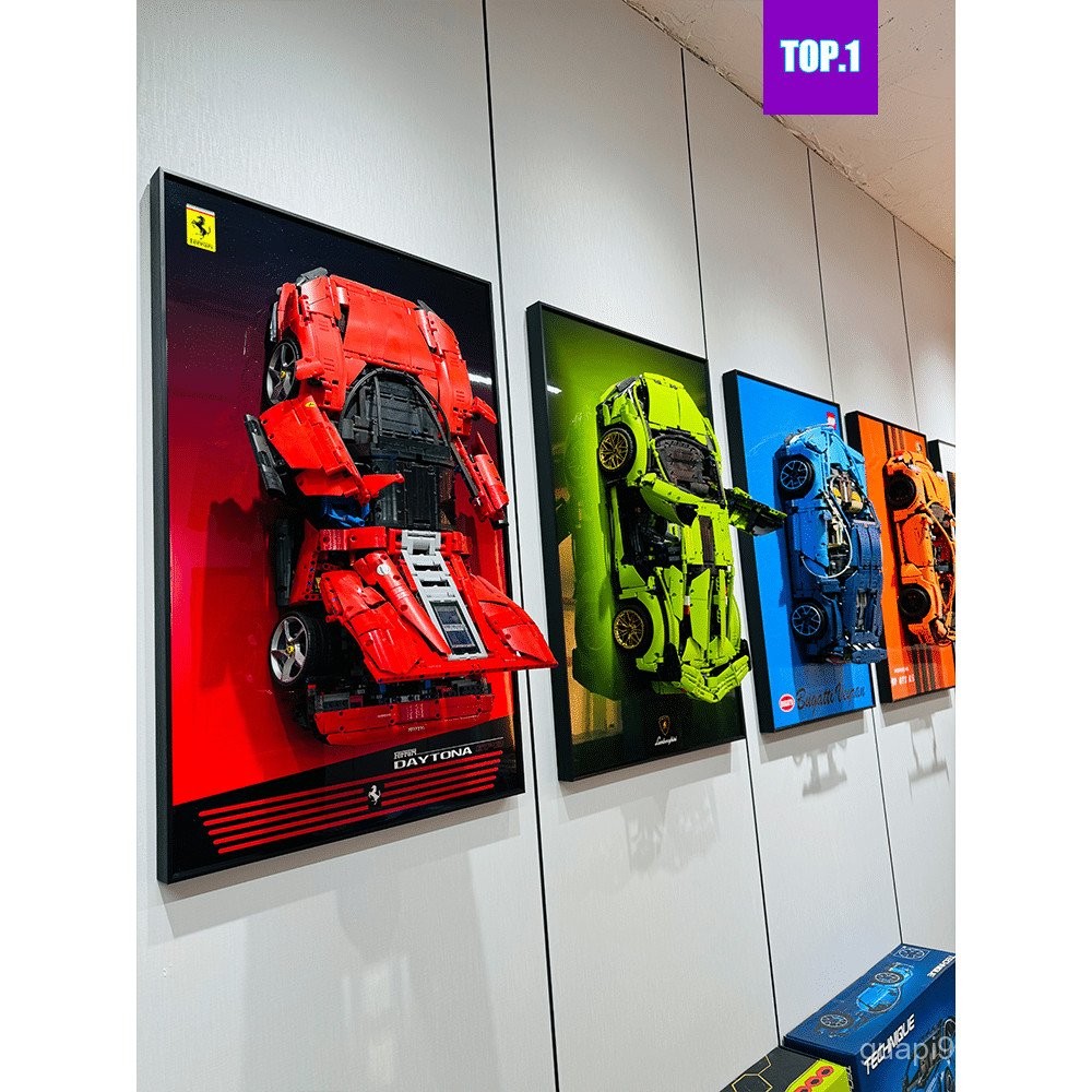 Lego Wall Building Blocks Sports Car Display Frame Porsche 911 Car Wall ...