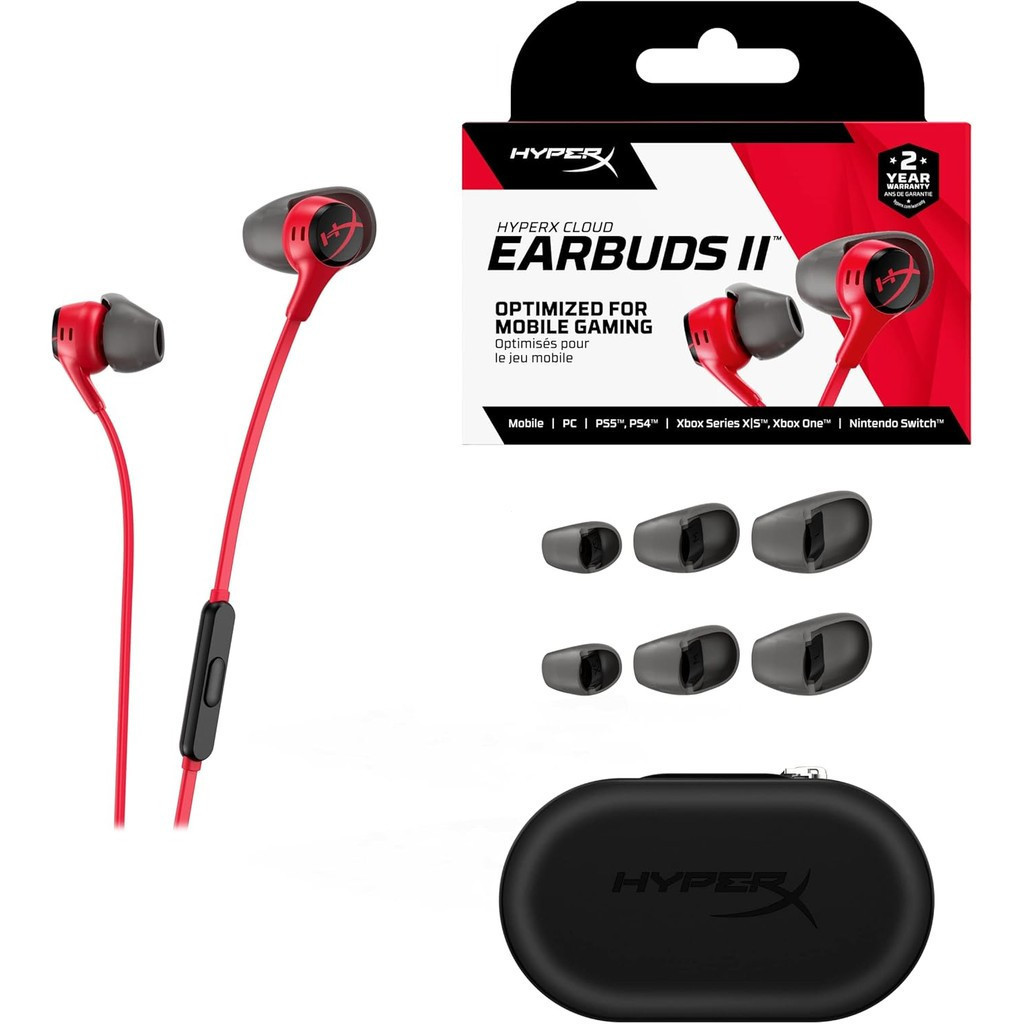 HyperX Cloud Earbuds II 2 Gaming Earphone with Mic Immersive Wired in ...