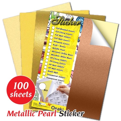 A4 Metallic Sticker | Pearl Sticker | Glitter Sticker | Sparkling ...