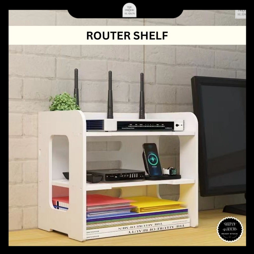 Wifi Modem Holder Stand Household Storage Hostel Student Study Monitor ...