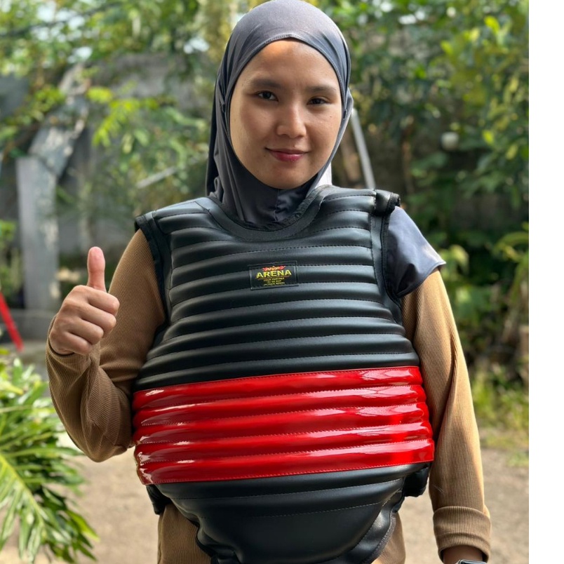 MERAH Body PROTECTOR silat arena MVP Latest velcro Red Angle/body ...