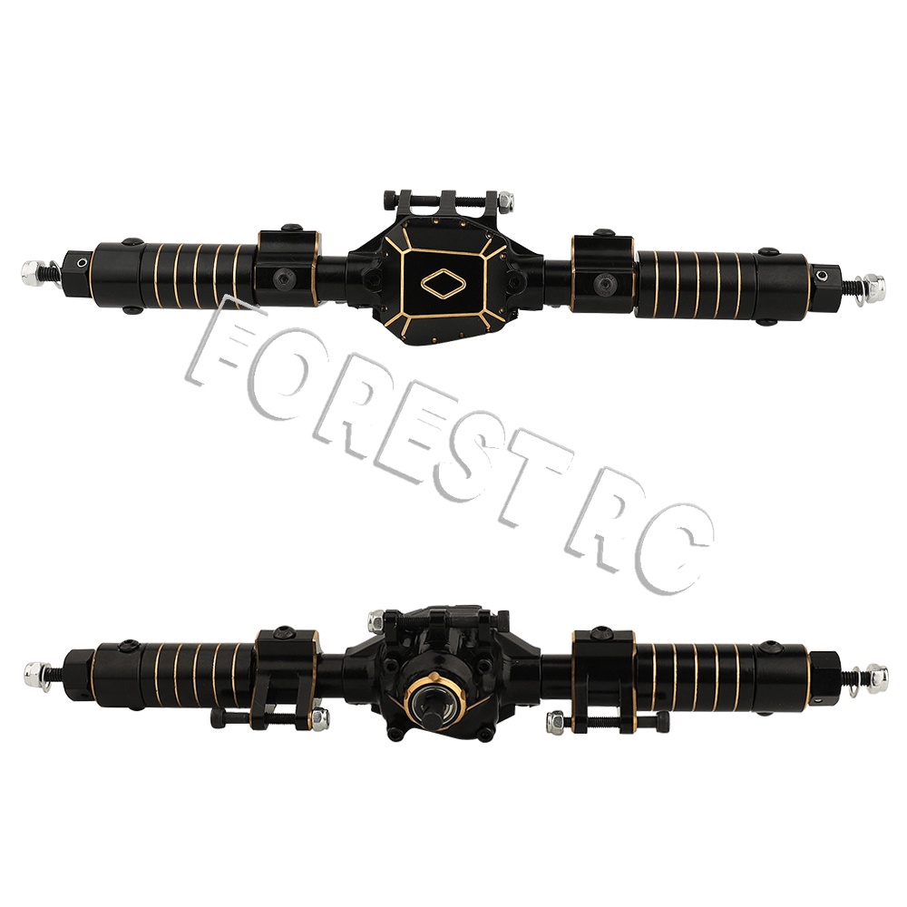 Heavy Duty Brass Black Coating Complete Front & Rear Axle for Axial ...