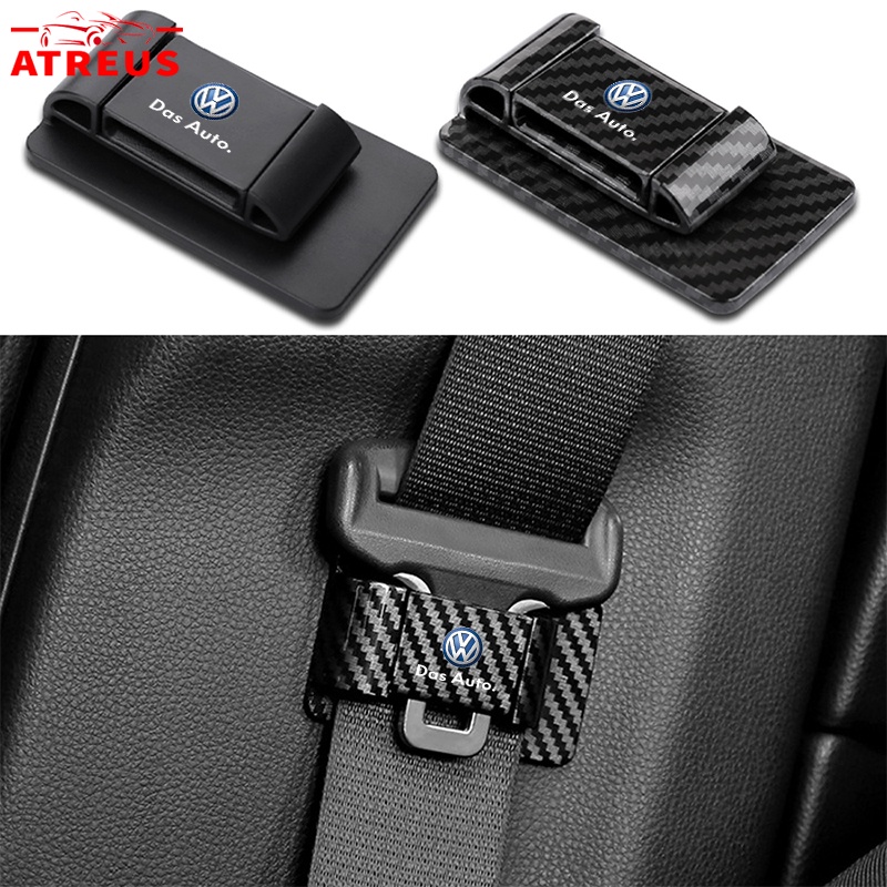 Volkswagen Carbon Fiber Car Seat Belt Retainer Holder Stabilizer Clips ...