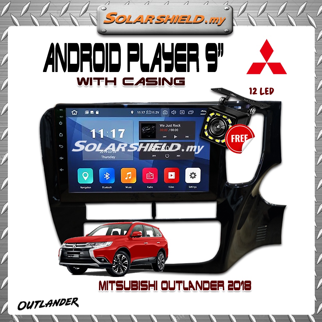 Mitsubishi Outlander 2018 9'' Android Player GPS Waze + Casing (Set ...