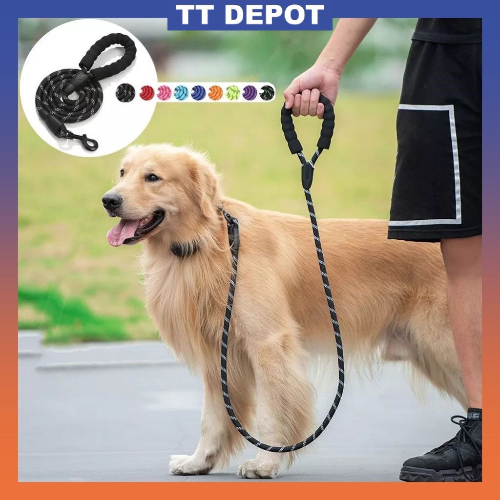 Strong Dog Leash with Comfortable Padded Handle and Highly Reflective ...
