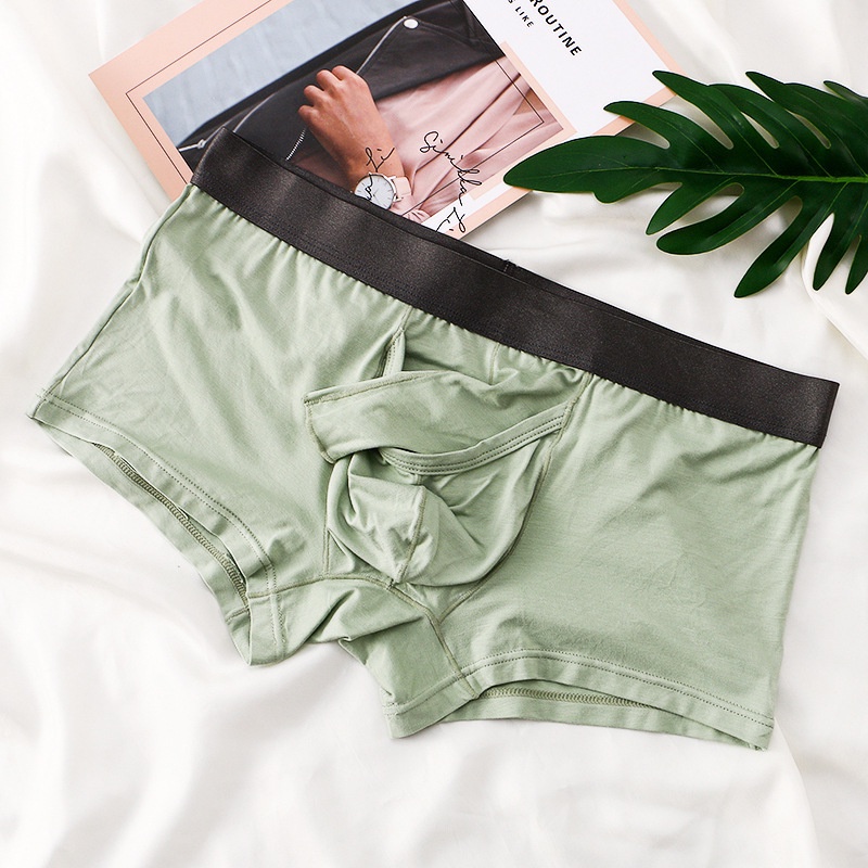 New Men's Underwear Elephant Nose Open Bamboo Fiber Boxer Shorts (45 ...