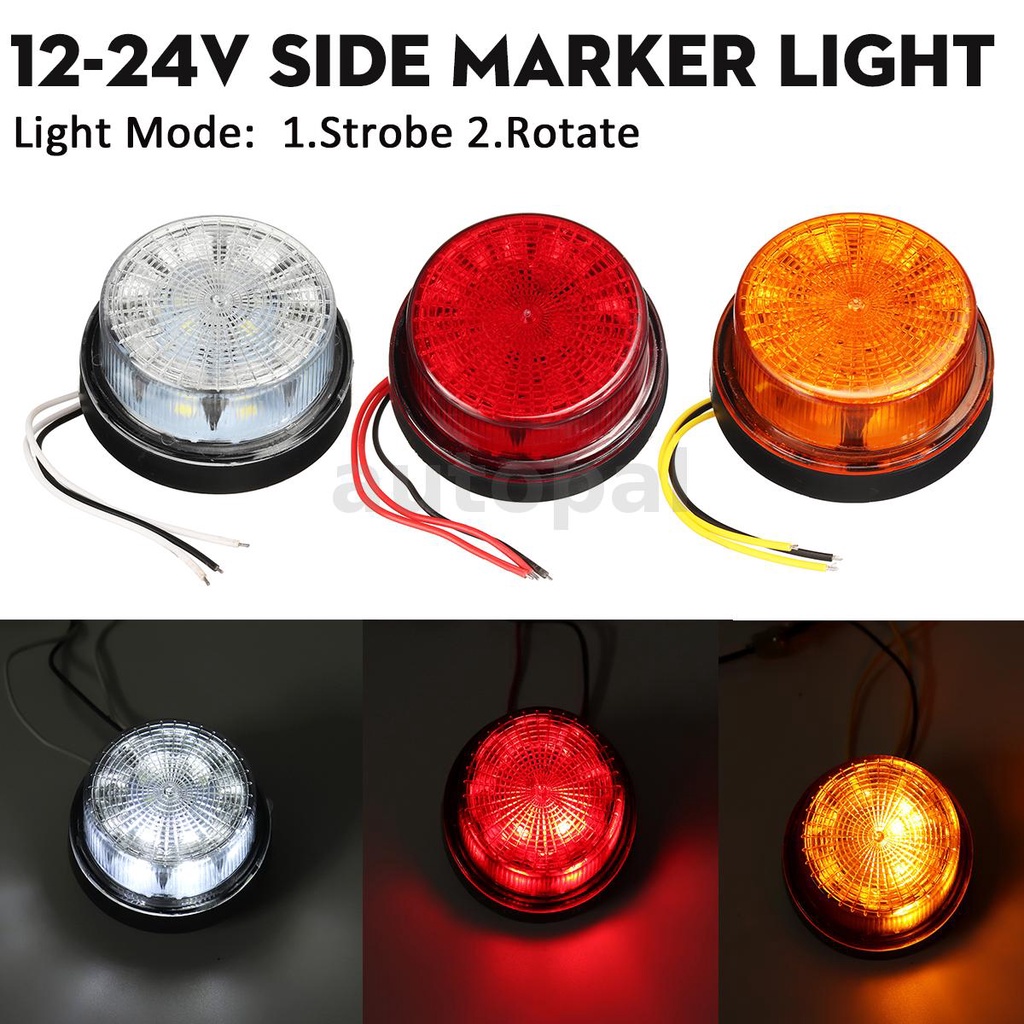 Car LED Flashing Light Strobe Emergency Alarm Lamp Round Auto Rotary ...