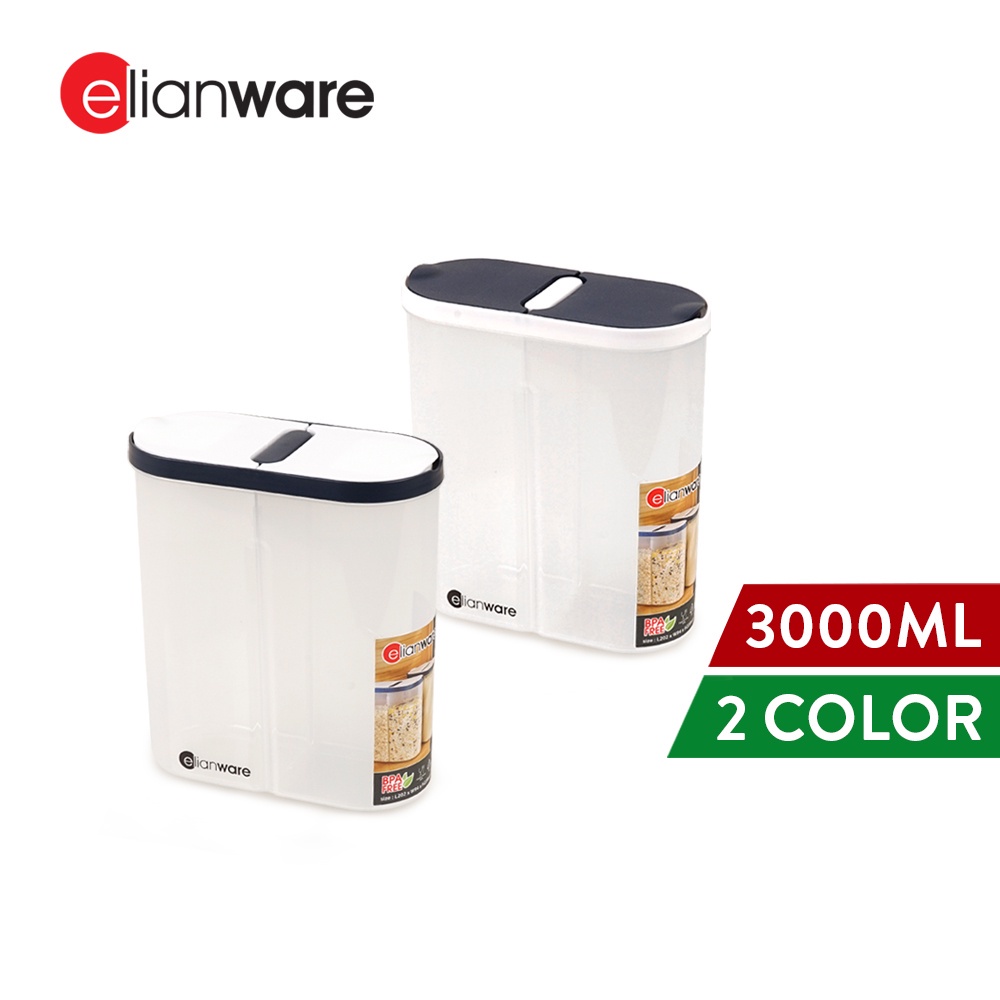 Elianware 3Ltr Cereal Dispenser Pasta Rice Snacks Food Storage Box ...