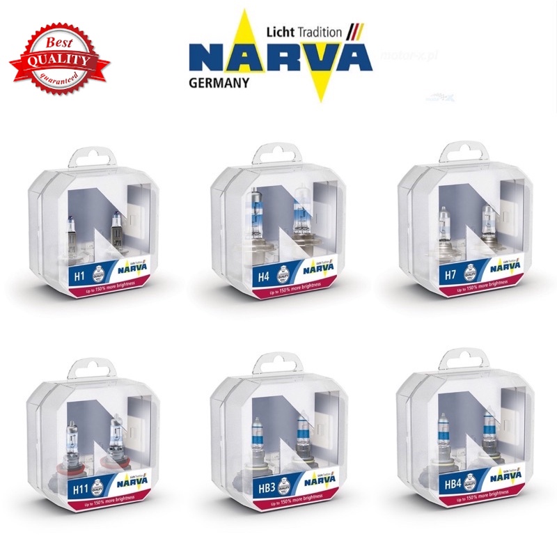 NARVA Range Power 150 Halogen Headlight Bulb - H1,H4,H7,H11,HB3(9005 ...