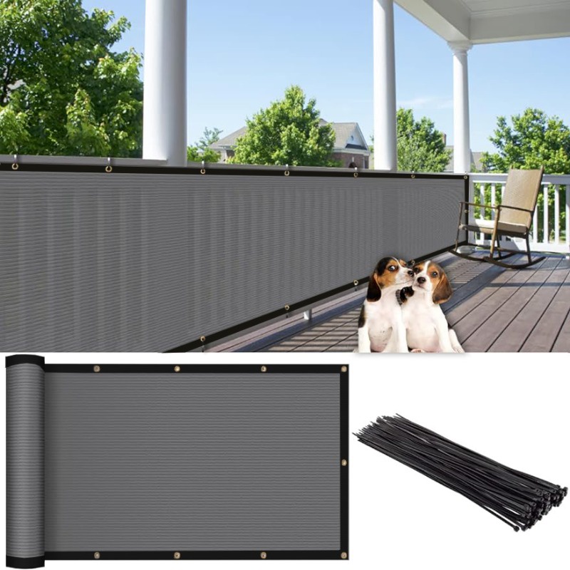 Balcony Privacy Screen Fence Cover UV Protection and Weather-Resistant ...